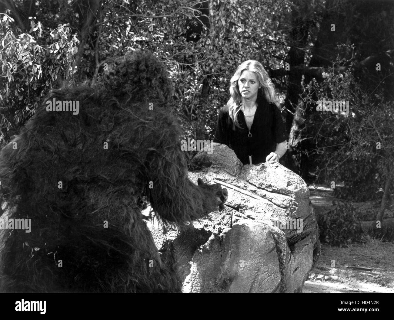 THE BIONIC WOMAN, Ted Cassidy (in Bigfoot costume), Lindsay Wagner ...