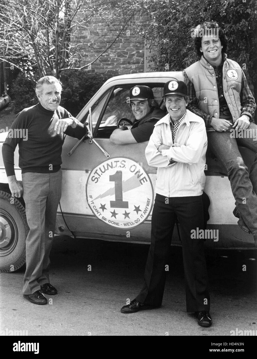 B.J. AND THE BEAR, from left: Buster Crabbe, Dan Pastorini, Christopher ...