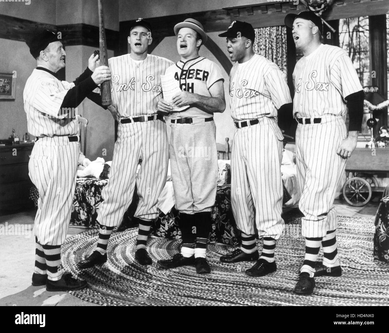 THE BOB HOPE BUICK SHOW, from left: Milwaukee Braves manager Fred Haney ...