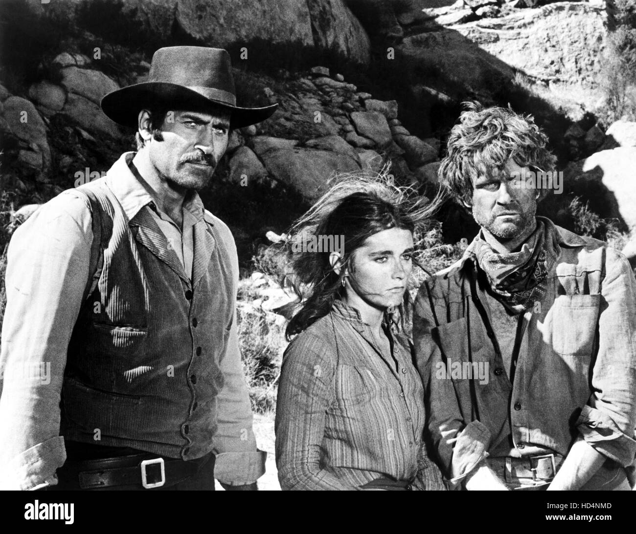 THE BOUNTY MAN, from left: Clint Walker, Margot Kidder, John Ericson ...