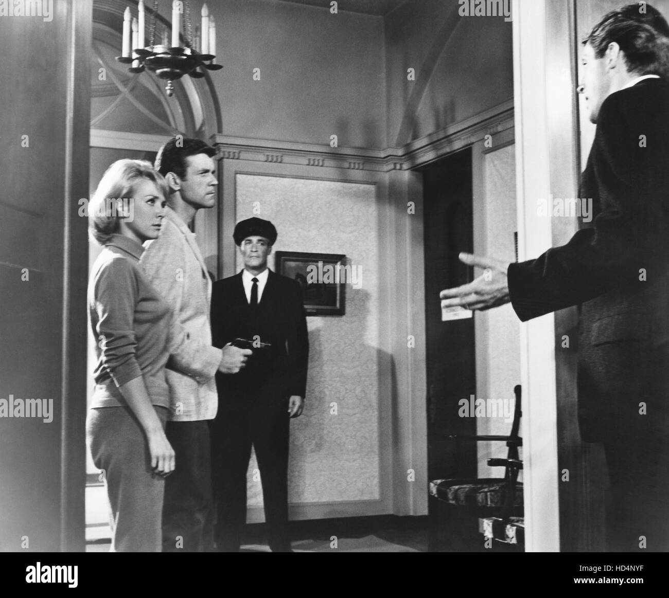 THE BORGIA STICK, from left: Inger Stevens, Don Murray, Ralph Waite ...