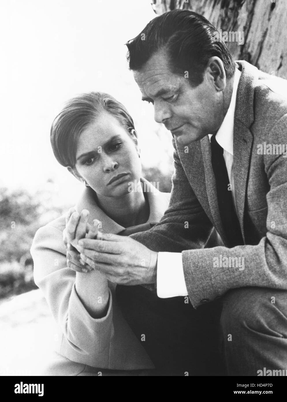 THE BROTHERHOOD OF THE BELL, from left: Rosemary Forsyth, Glenn Ford ...