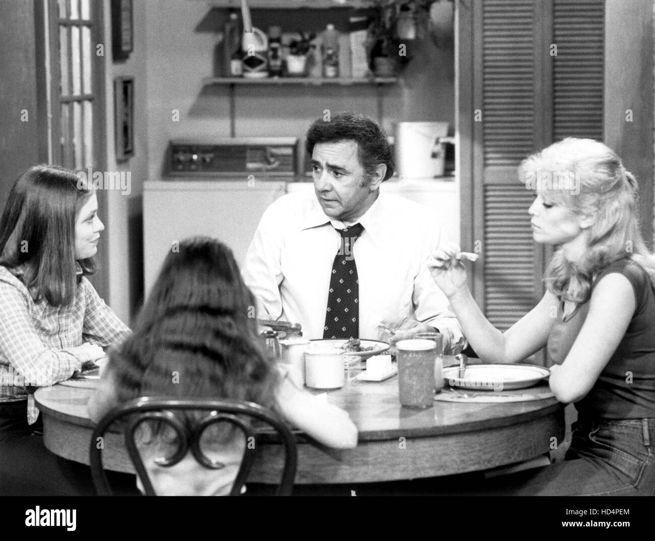 COMEDY TIME, clockwise from left: Robin Groves, Michael Constantine ...