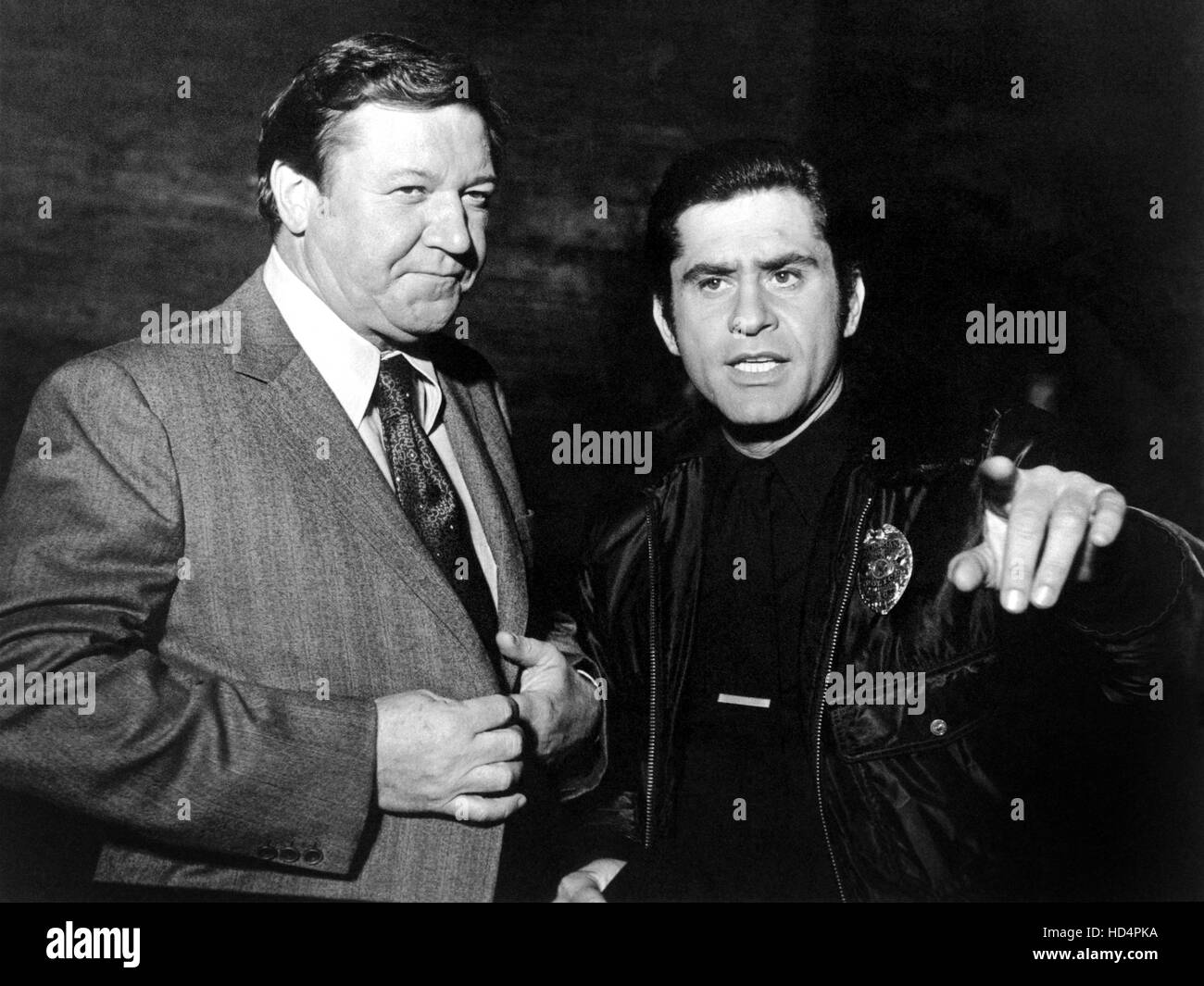 CROSSFIRE, from left: Ramon Bieri, James Farentino, 1975 Stock Photo ...