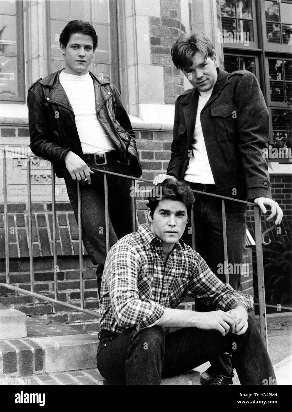 CRAZY TIMES, Michael Pare, Ray Liotta (seated), David Caruso, 1981 ...