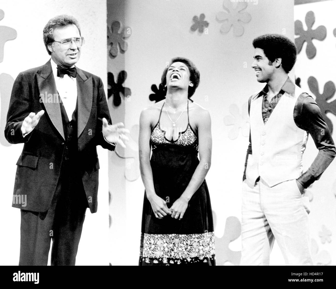 THE DATING GAME, host Jim Lange (l.) with contestants, 1965-86 Stock ...