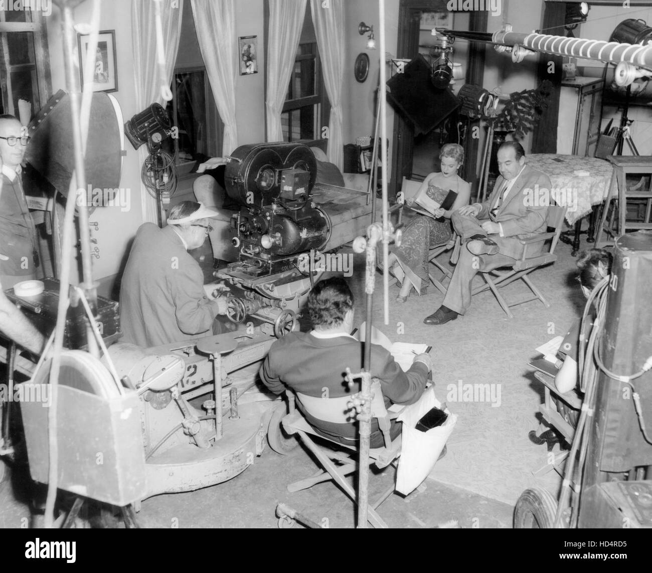 DAMON RUNYON THEATRE, Marilyn Erskine, Broderick Crawford on set ...