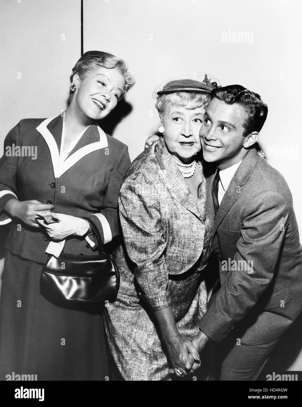 DECEMBER BRIDE, from left: Spring Byington, Verna Felton, Joel Grey ...