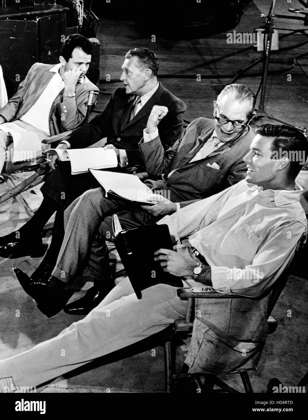 DR. KILDARE, Ralph Bellamy, Raymond Massey, Richard Chamberlain on set ...