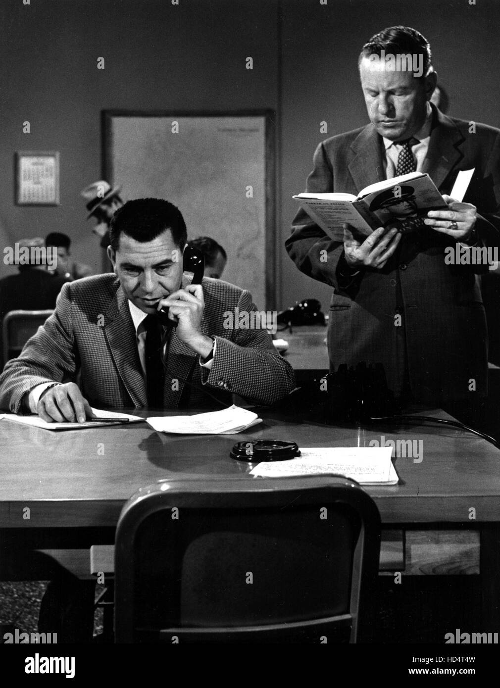 DRAGNET, Jack Webb, Ben Alexander, 1952-1959, 1957 episode Stock Photo ...