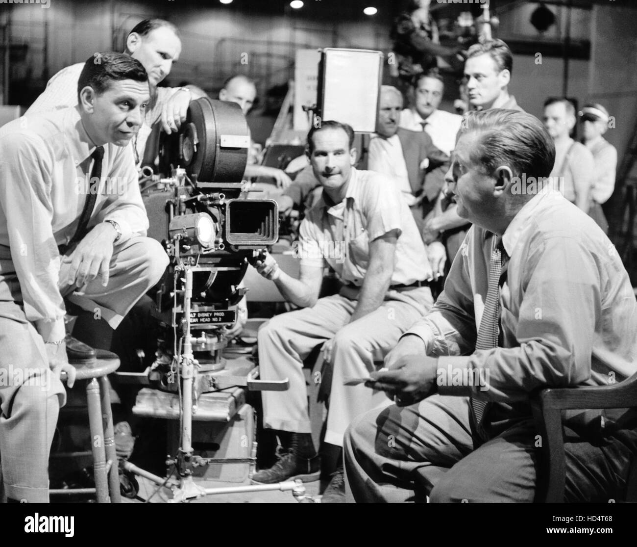 DRAGNET, Jack Webb, left, directing Ben Alexander, 1952-59 Stock Photo ...