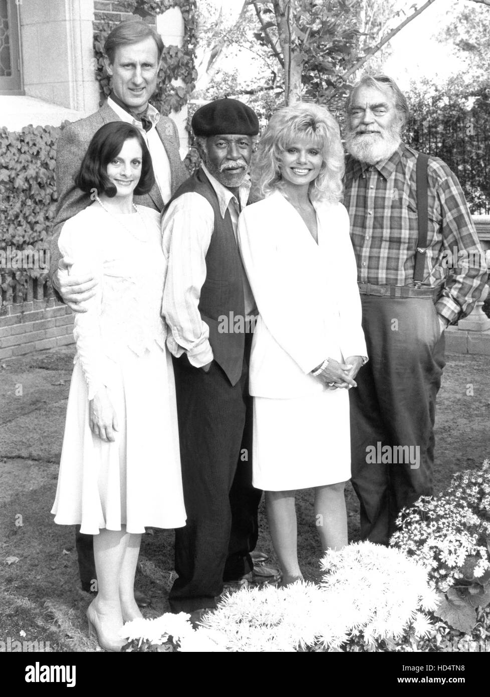 EASY STREET, from left: Dana Ivey, James Cromwell (rear), Lee Weaver ...