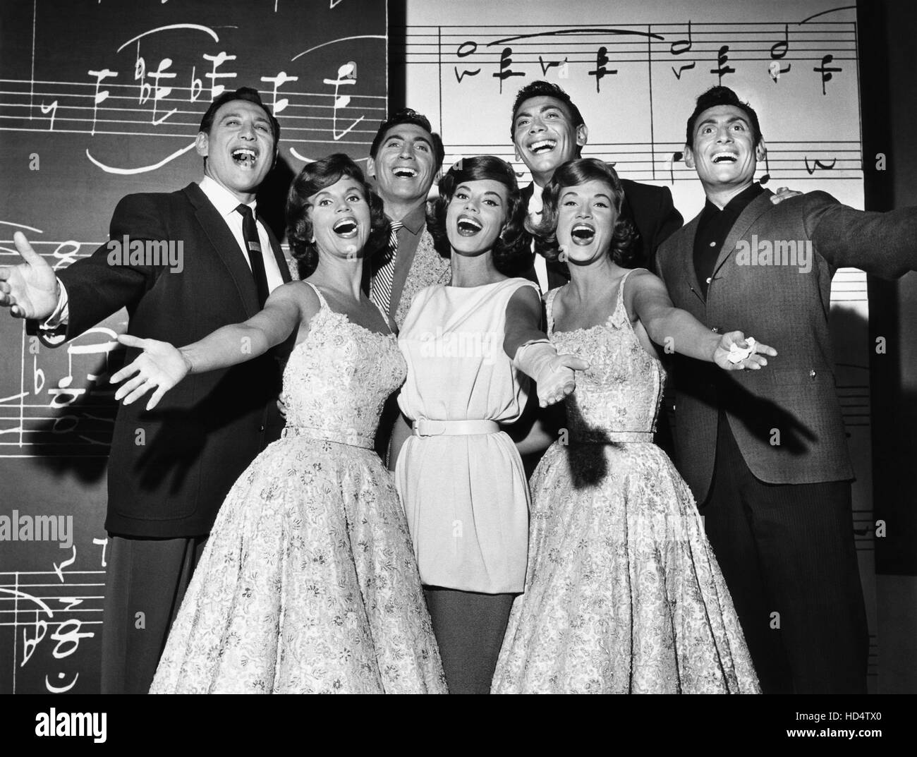 THE ED SULLIVAN SHOW, the Ames Brothers, (from left, Joe, Gene, Ed, Vic ...