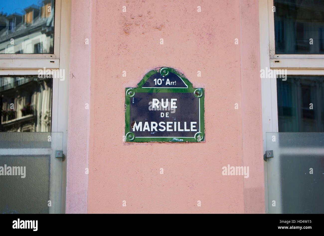 Vintage french road sign hi-res stock photography and images - Alamy