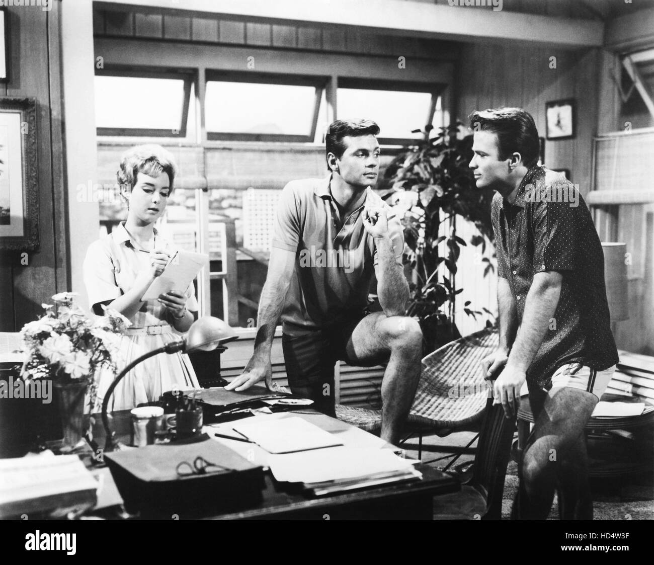 FOLLOW THE SUN, from left: Gigi Perreau, Gary Lockwood, Barry Coe, 1961 ...