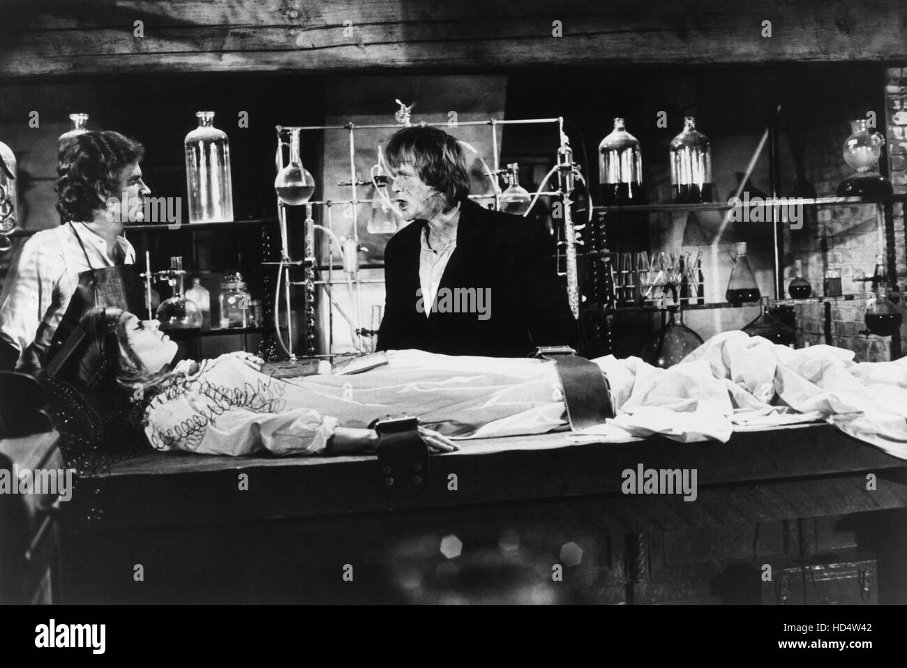 FRANKENSTEIN, from left, Robert Foxworth, Rosella Olson, Bo Svenson ...