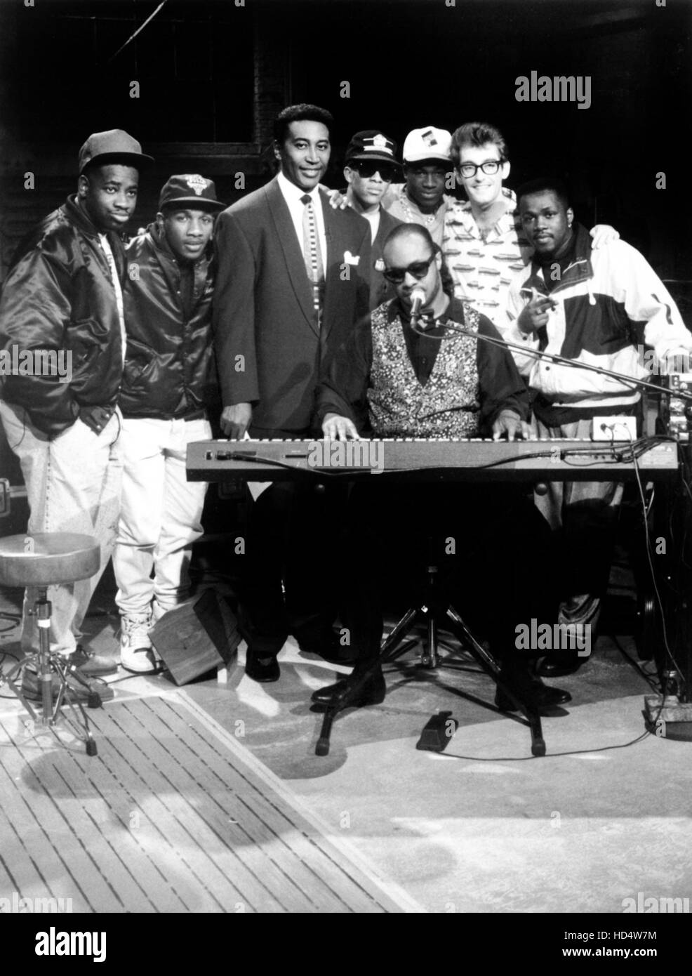 FRIDAY NIGHT VIDEOS, l-r: Frankie Crocker (3rd from left), Stevie ...