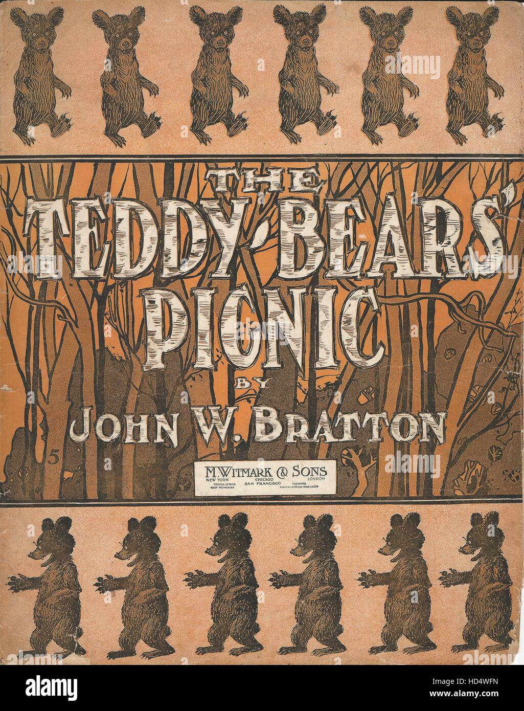 "The Teddy Bears' Picnic" 1907 Sheet Music Cover Stock Photo - Alamy