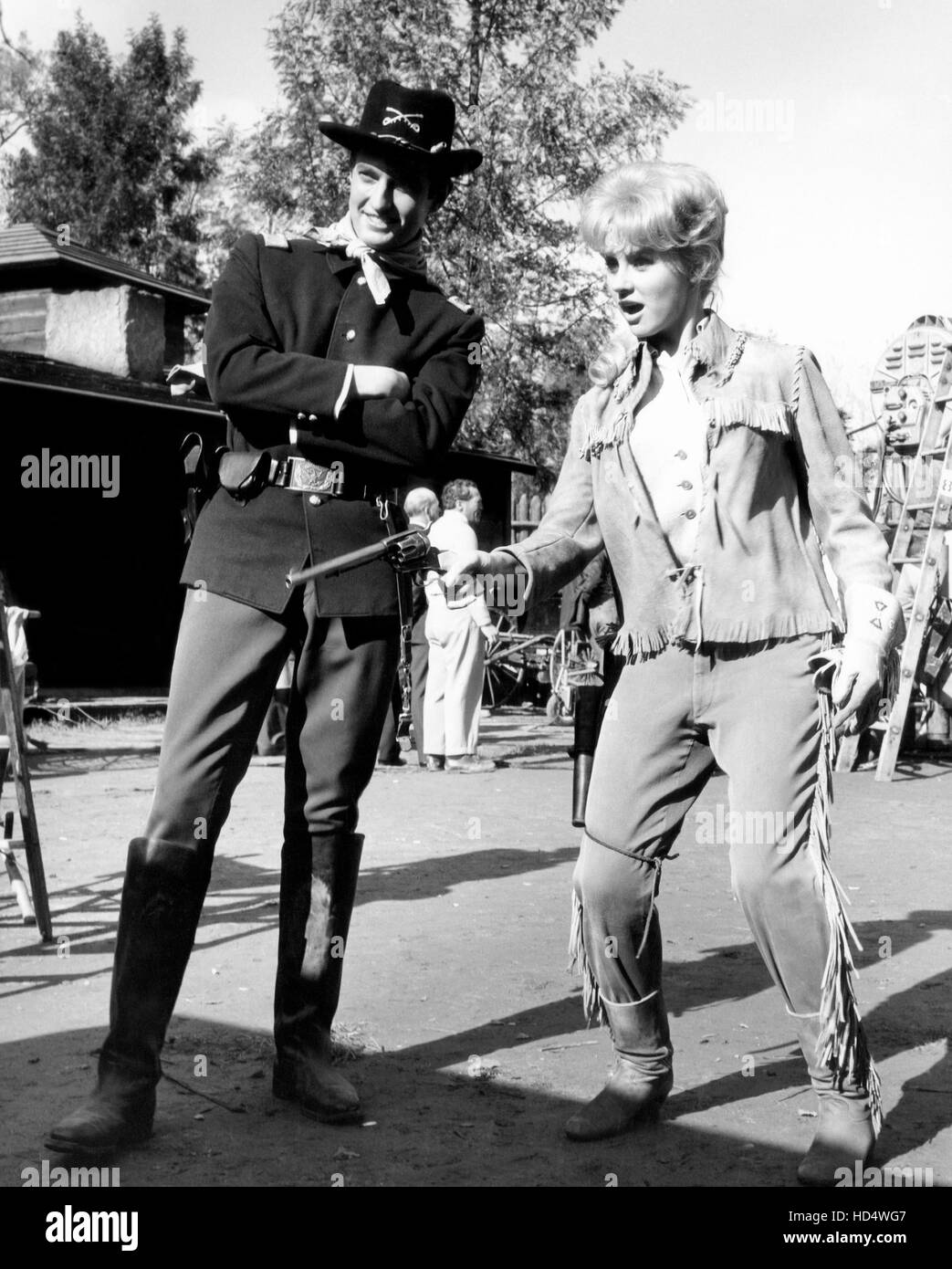 F TROOP, Jay Sheffield, Melody Patterson on set filming episode ...