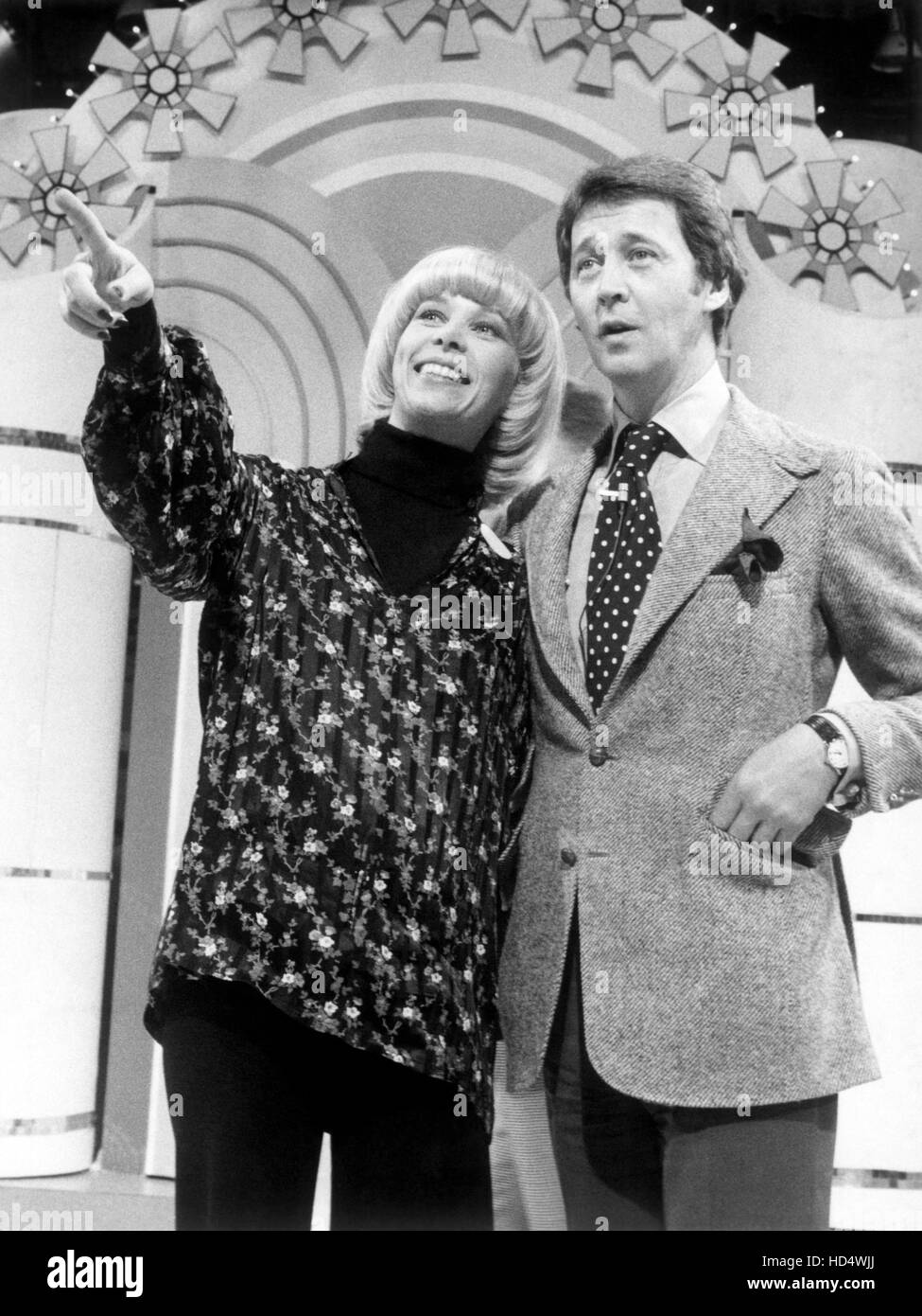 THE FUN FACTORY, from left: Elaine Joyce, Bobby Van, 1976 Stock Photo ...