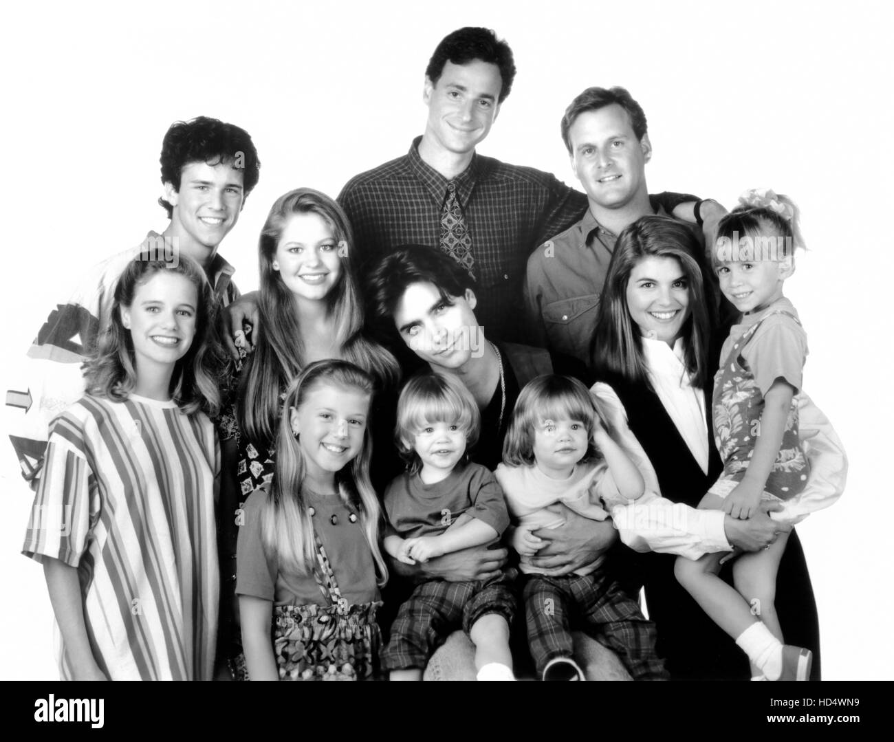 FULL HOUSE, (back, from left): Scott Weinger, Bob Saget, Dave Coulier, (middle): Andrea Barber ...