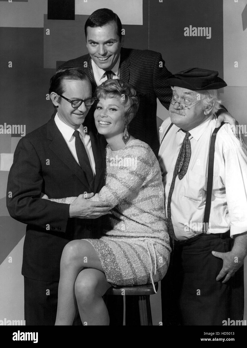 HOLLYWOOD SQUARES, Wally Cox, Peter Marshall, Abby Dalton, Charlie ...