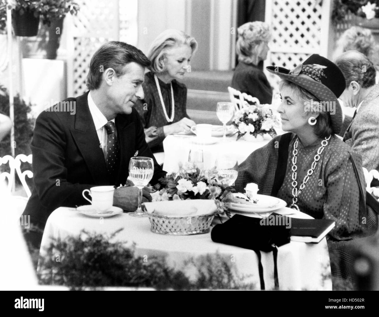 HOTEL, from left, Roddy McDowall, Elizabeth Taylor, 1983-88, ©Aaron ...