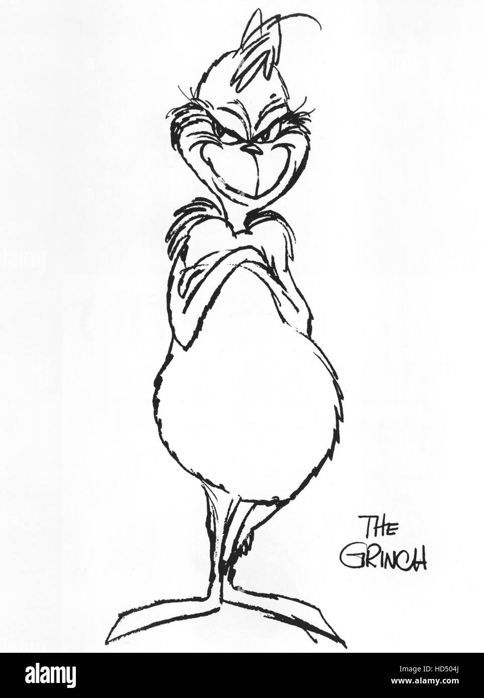 Grinch Black And White