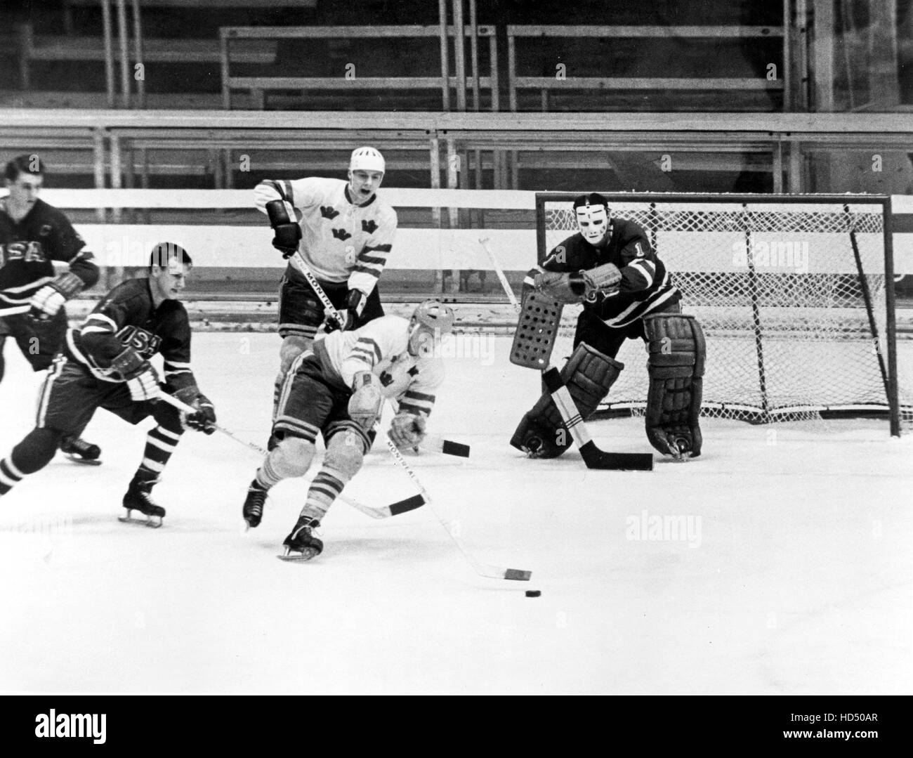 ICE HOCKEY, XII Winter Olympics, Innsbruck, Austria, USA vs. France ...