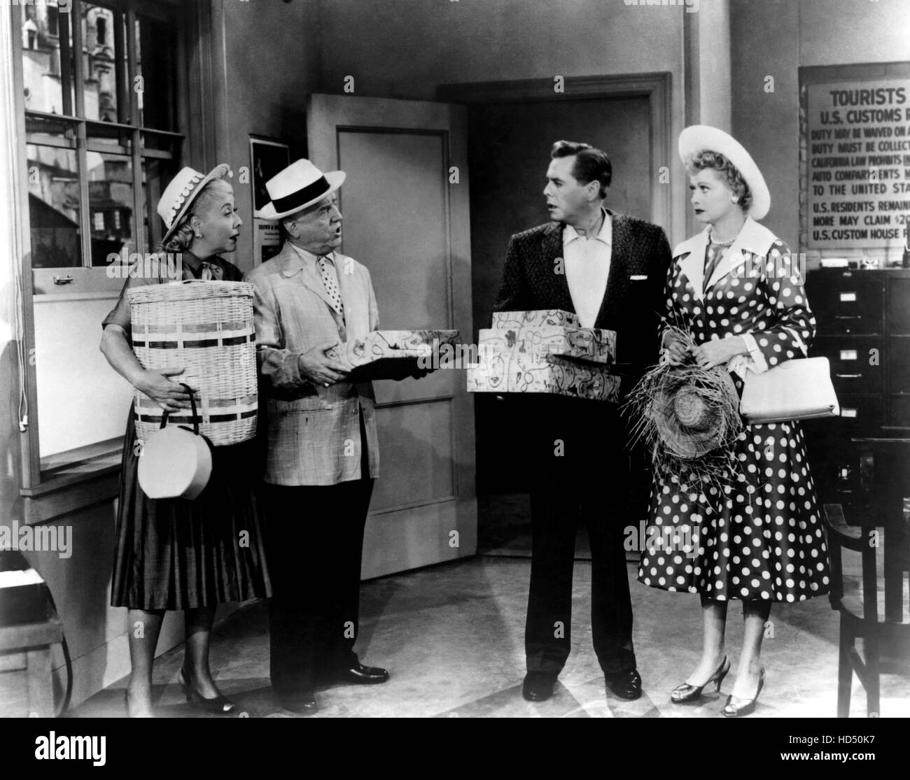I LOVE LUCY, Vivian Vance, William Frawley, Desi Arnaz, Lucille Ball ...