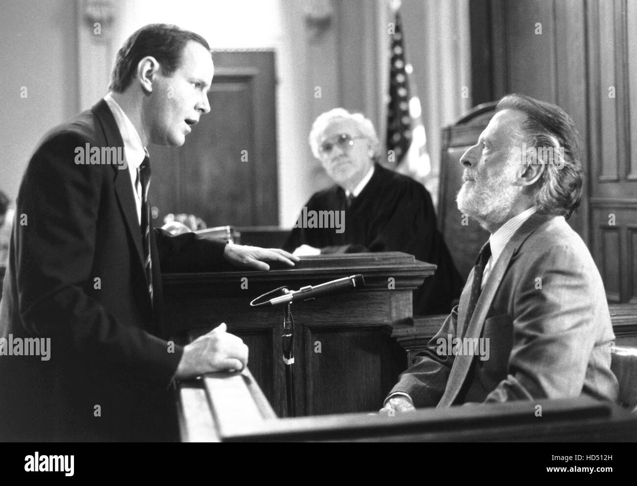 LAW & ORDER, from left: Michael Moriarty, Fred J. Scollay (rear), Fritz ...