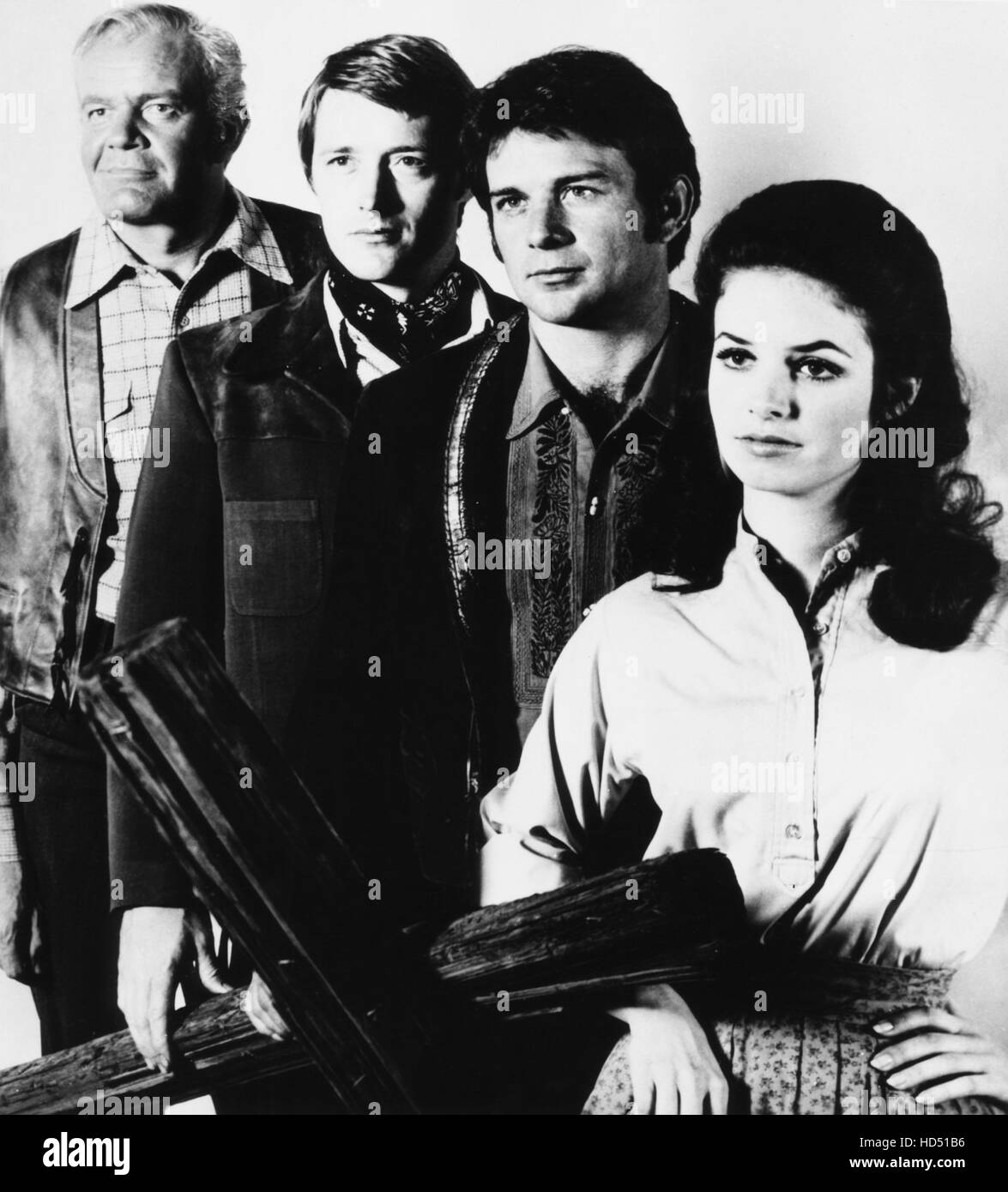 LANCER, from left, Andrew Duggan, Wayne Maunder, James Stacy, Elizabeth ...