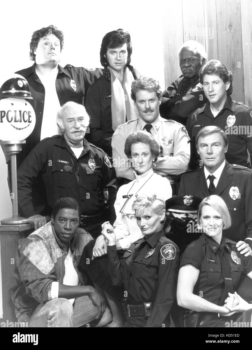 THE LAST PRECINCT, top row from left: Rick Ducommun, Pete Willcox, Hank ...