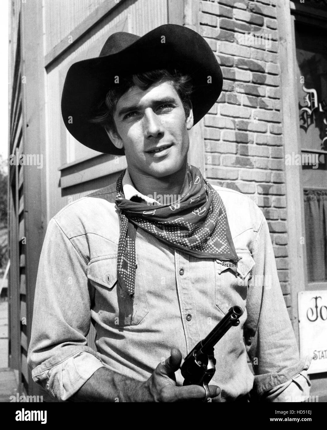 LARAMIE, Robert Fuller, 'The Star Trail,' aired October 13, 1959 Stock ...