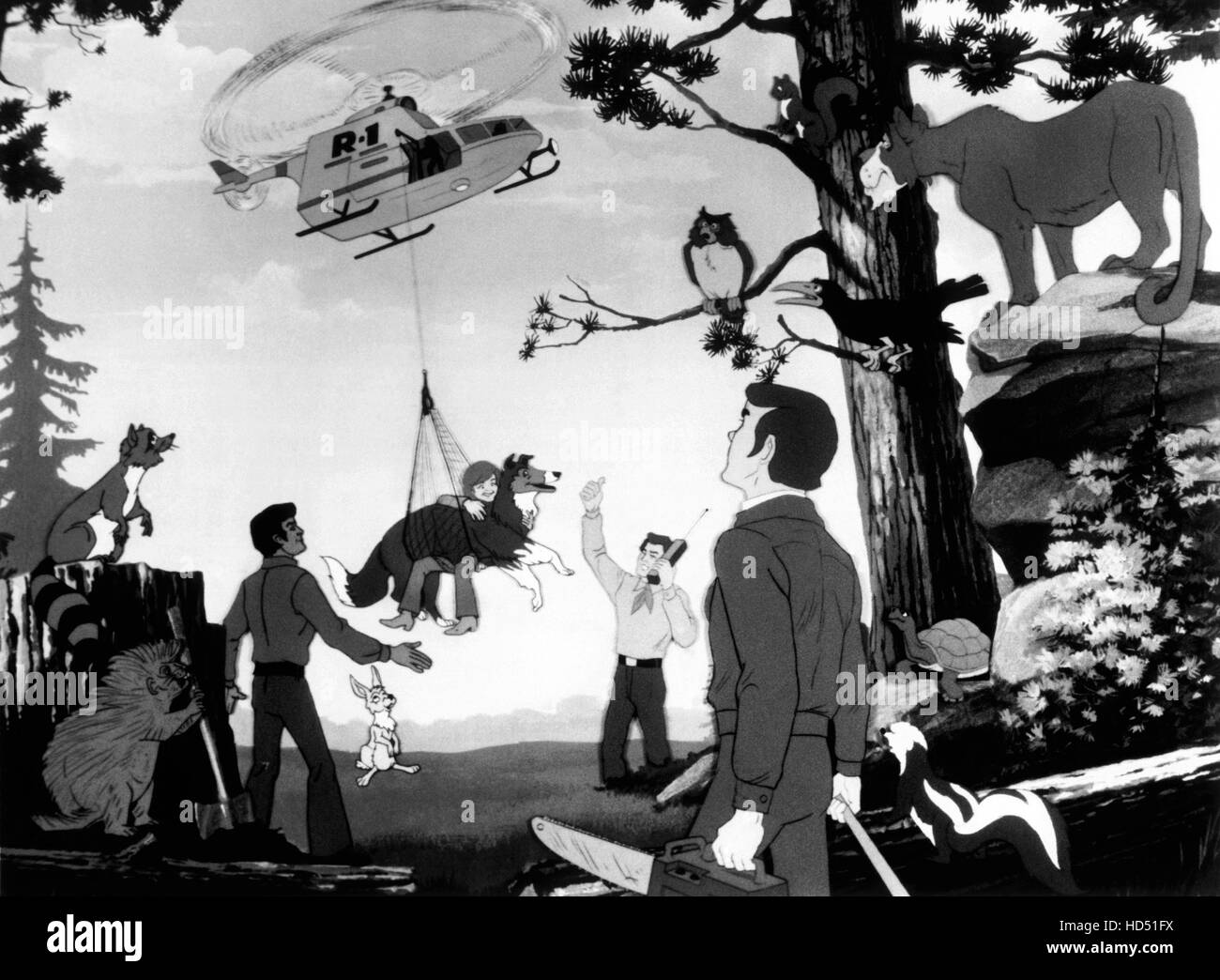 LASSIE'S RESCUE RANGERS, center: Ben Turner Jr. with Lassie, 1973-75 ...