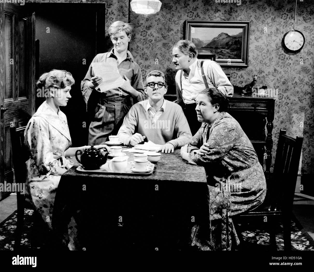 THE LARKINS, seated from left: Ruth Trouncer, Ronan O'Casey, Peggy ...