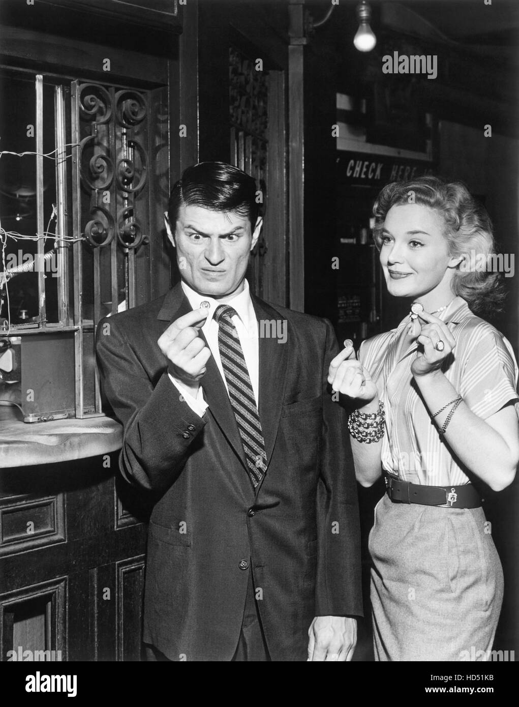 THE LARRY STORCH SHOW, from left: Larry Storch, Dorothy Hart, 1953 ...