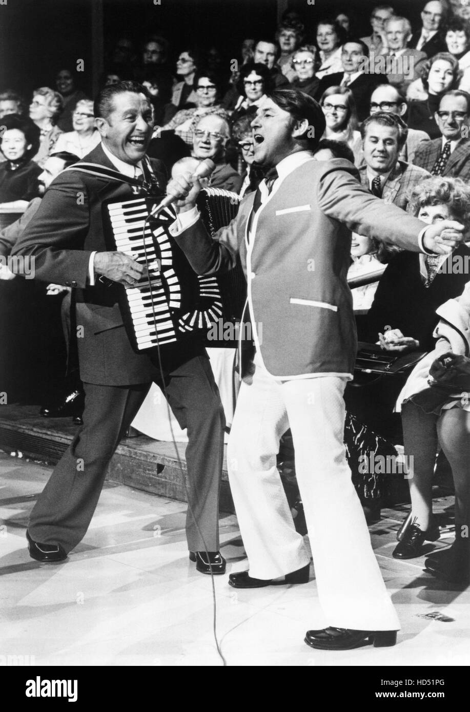 THE LAWRENCE WELK SHOW, from left: Lawrence Welk, Joe Feeney, (ca ...