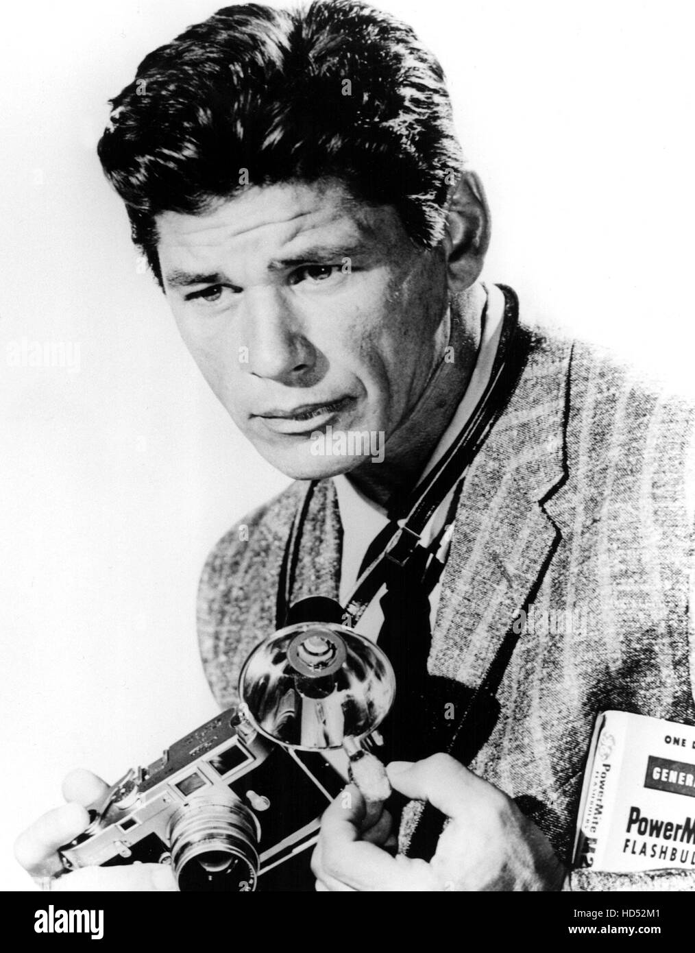 MAN WITH A CAMERA, Charles Bronson (with Leica camera), 1958-1960 Stock ...