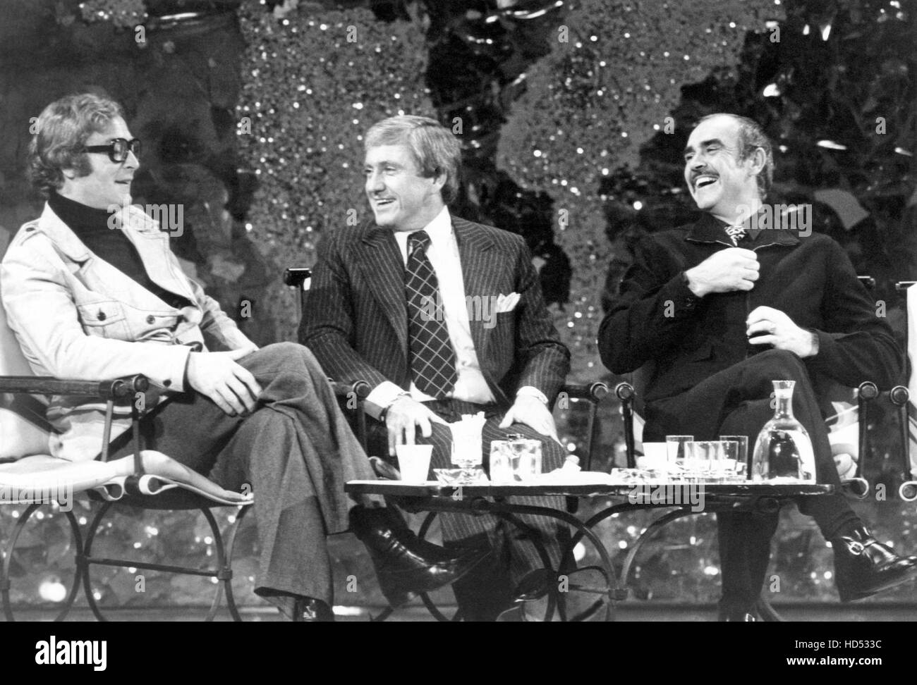 THE MERV GRIFFIN SHOW, (from left): Michael Caine, Merv Griffin, Sean ...