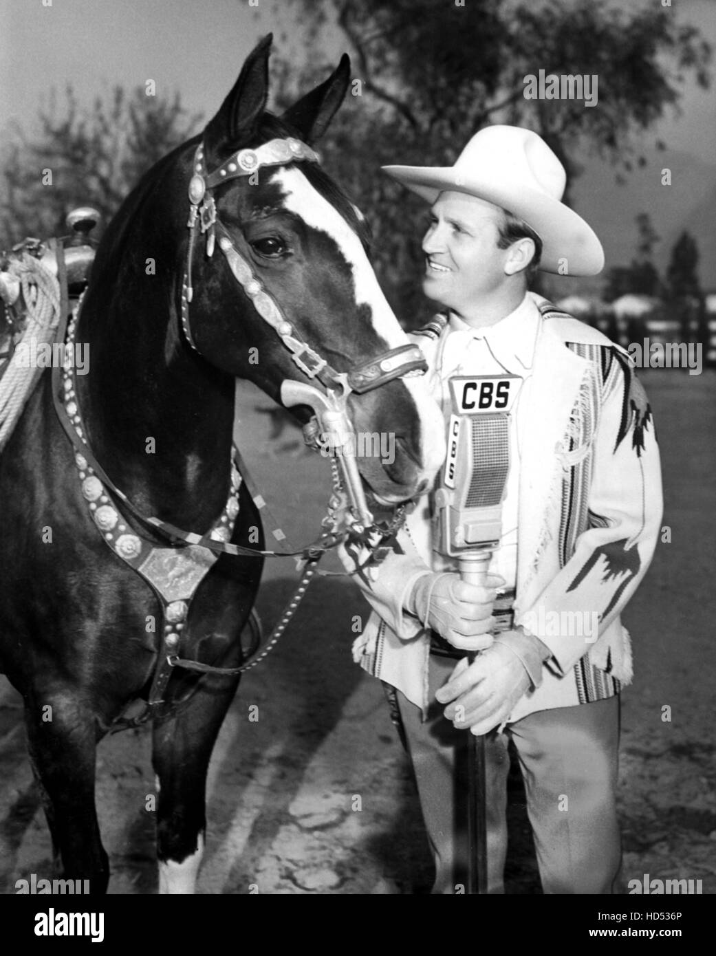 MELODY RANCH, Gene Autry with his horse Champion, 1950-56 Stock Photo ...