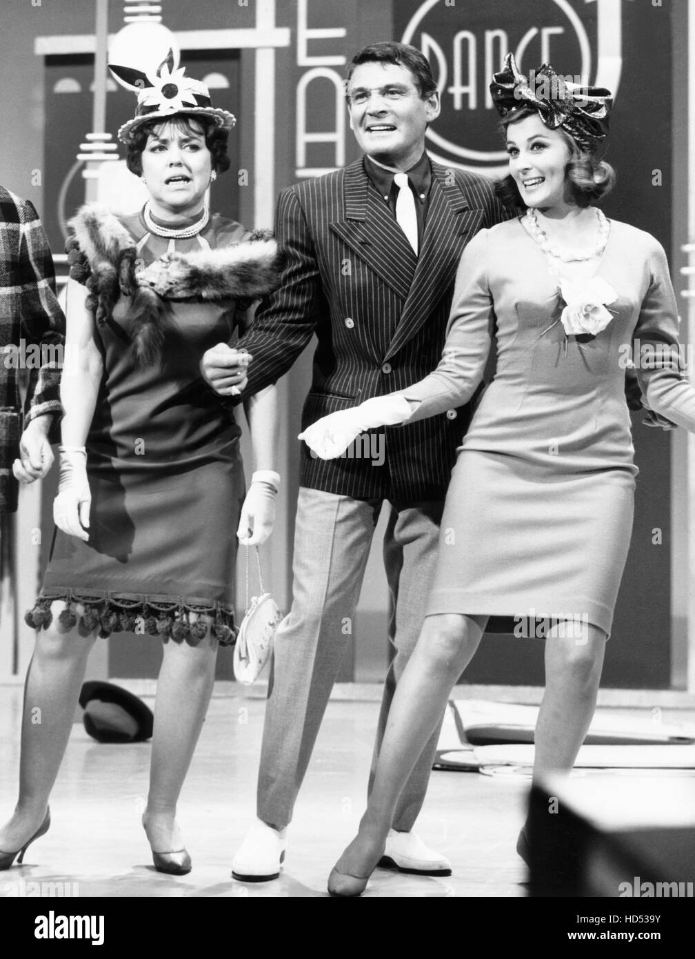 THE MILTON BERLE SHOW, from left: Dorothy Loudon, Gene Barry, Maura ...