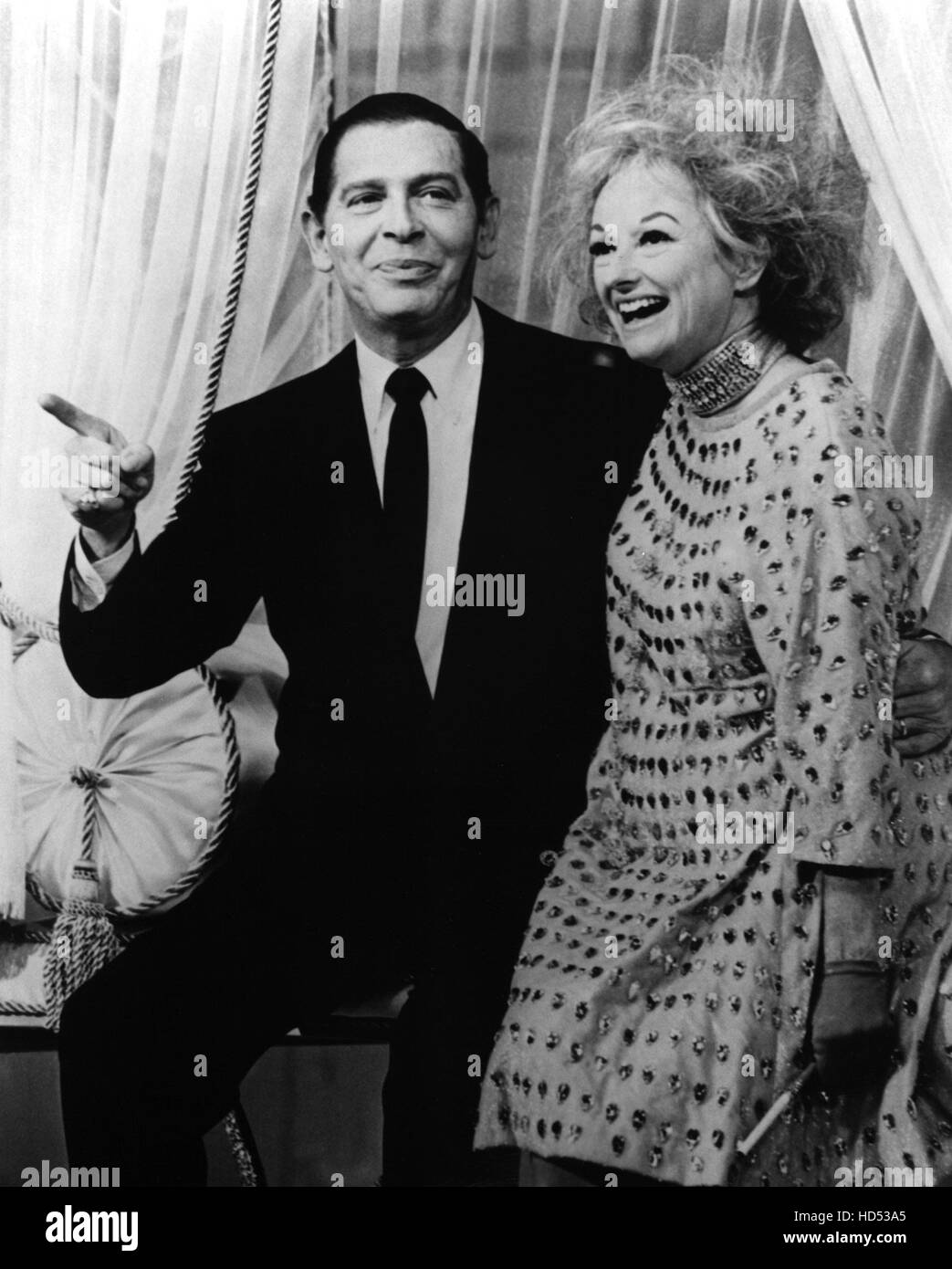 MILTON BERLE SHOW, Milton Berle, Phyllis Diller, 1966-1967 Stock Photo ...