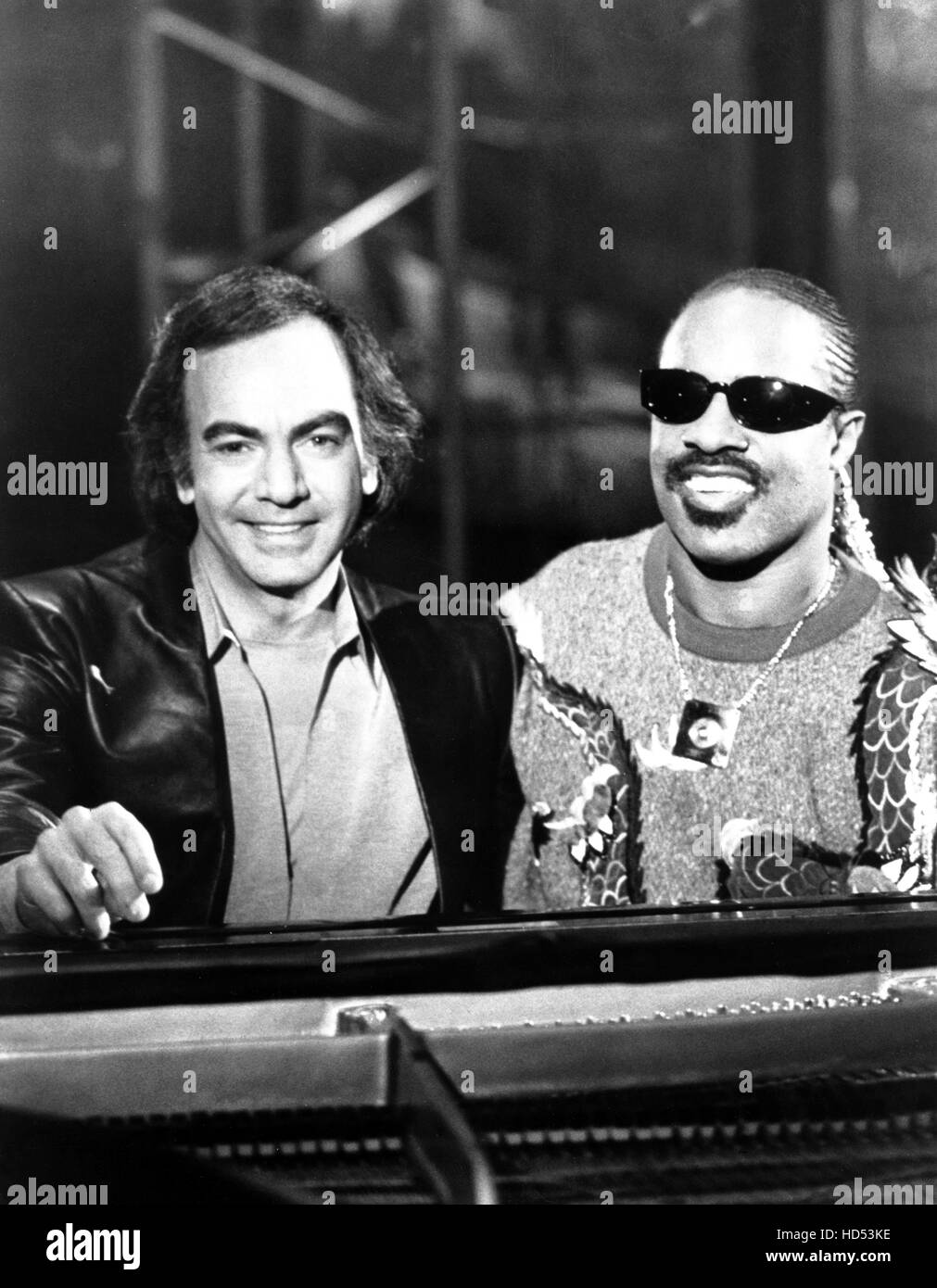 NEIL DIAMOND HELLO AGAIN, Neil Diamond and Stevie Wonder, 1987 Stock ...
