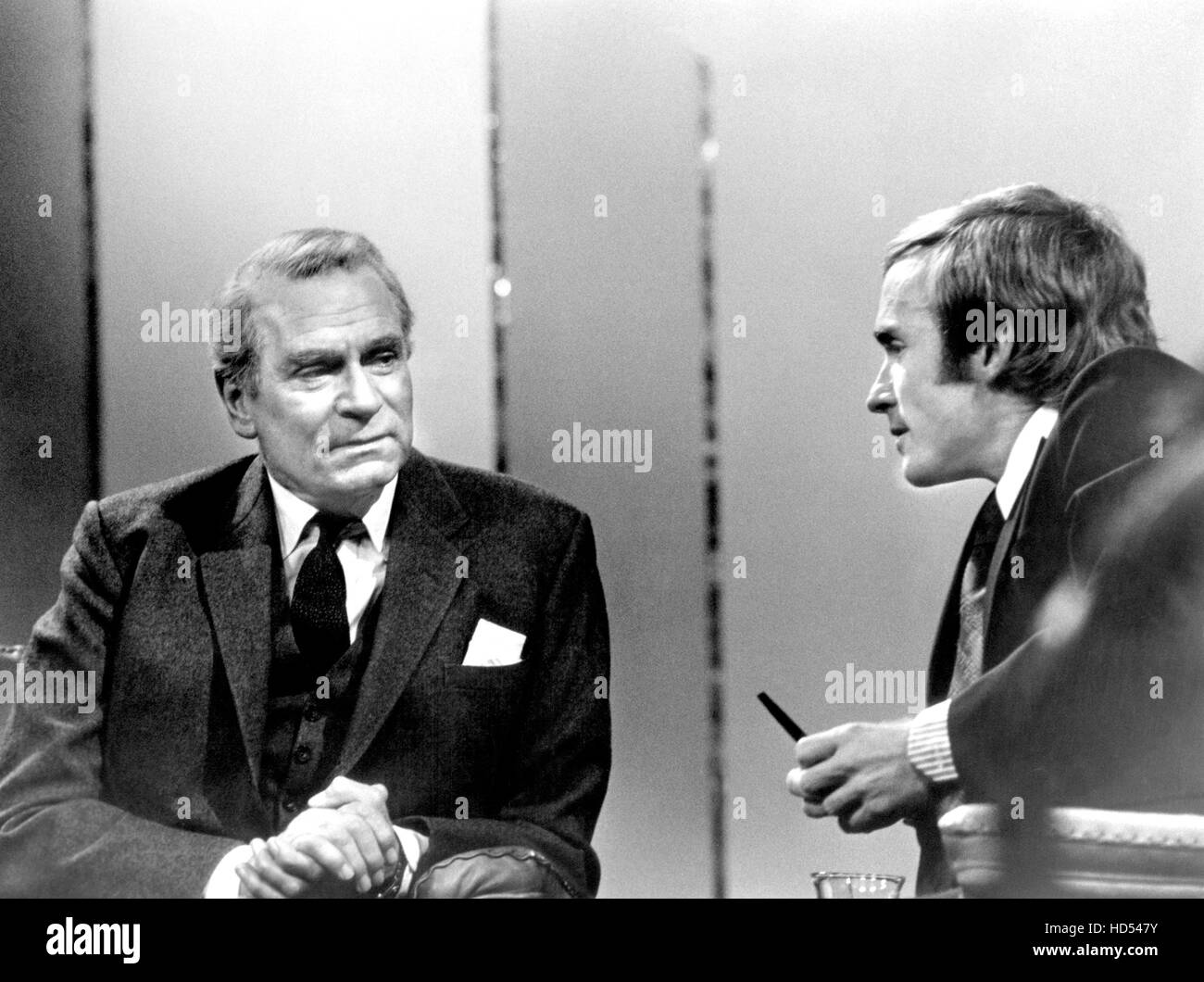 WIDE WORLD OF ENTERTAINMENT, Laurence Olivier, Dick Cavett, 1973 Stock ...