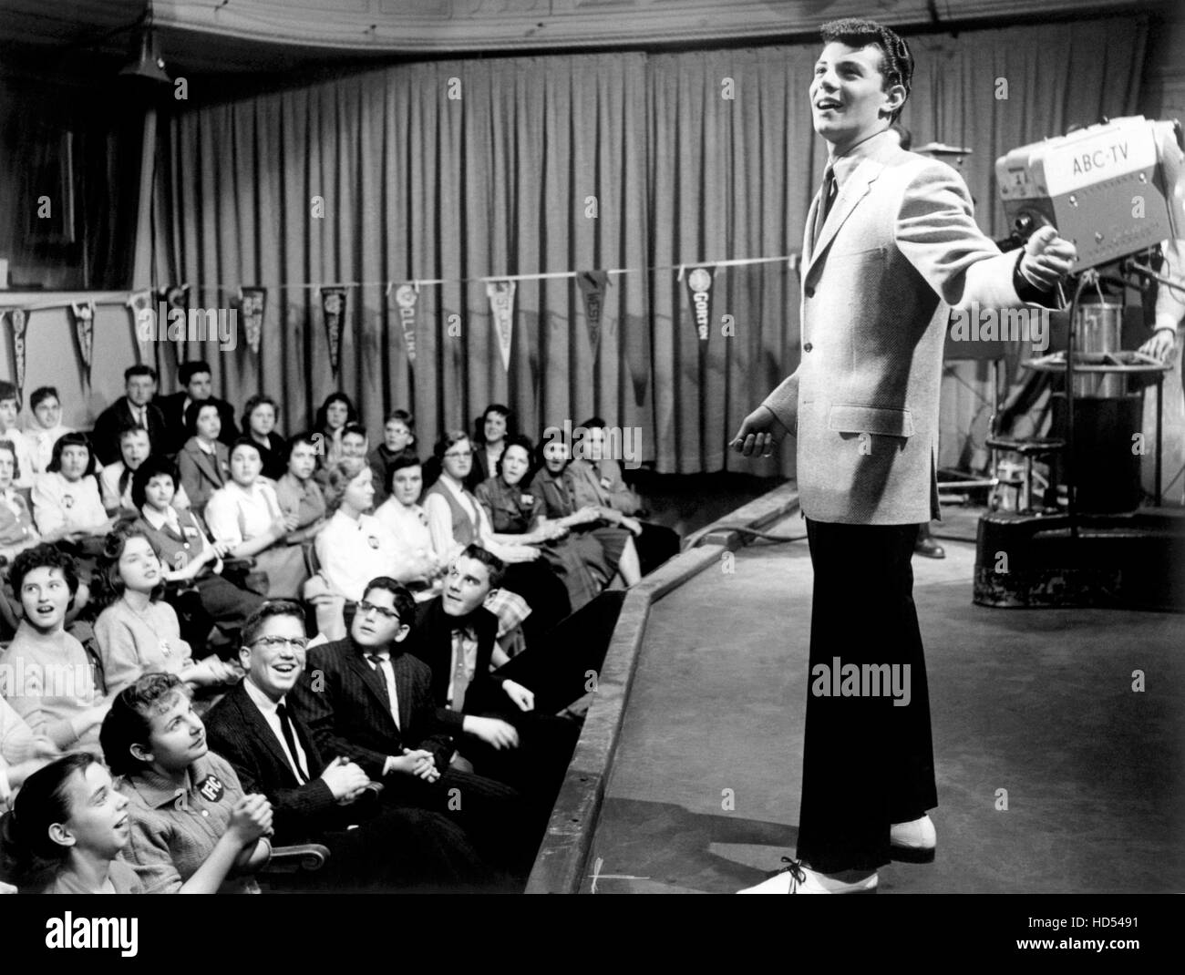 THE DICK CLARK SHOW, Frankie Avalon (on stage), 1958-1960 Stock Photo ...