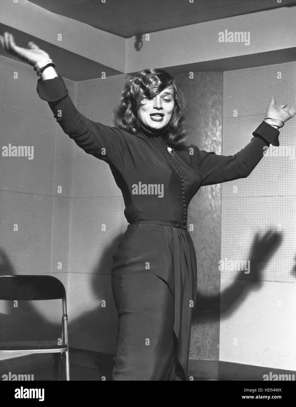 THE ED SULLIVAN SHOW, Denise Darcel, rehearsing for an appearance aired ...