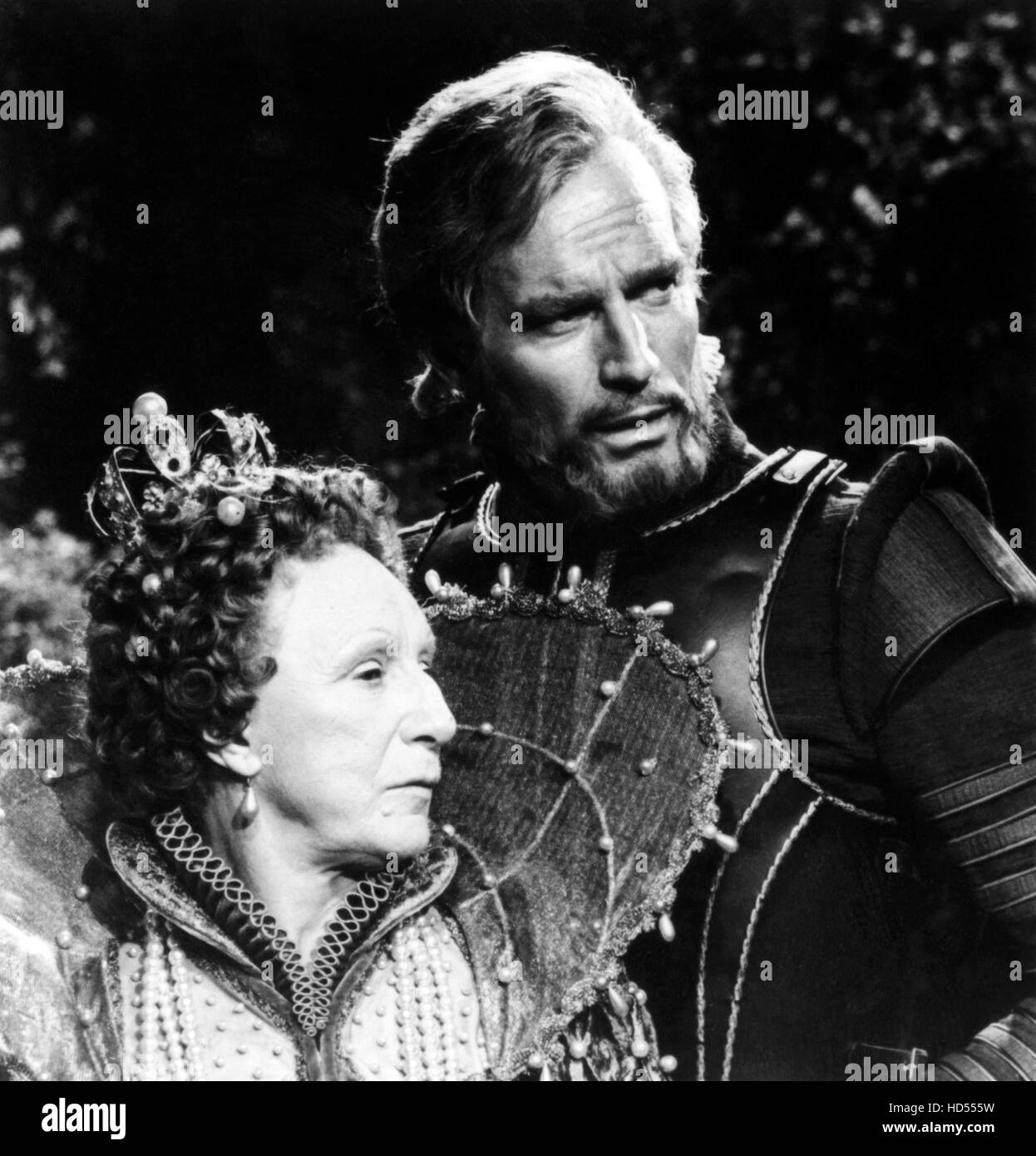 ELIZABETH THE QUEEN, Dame Judith Anderson, Charlton Heston, 1968 Stock ...