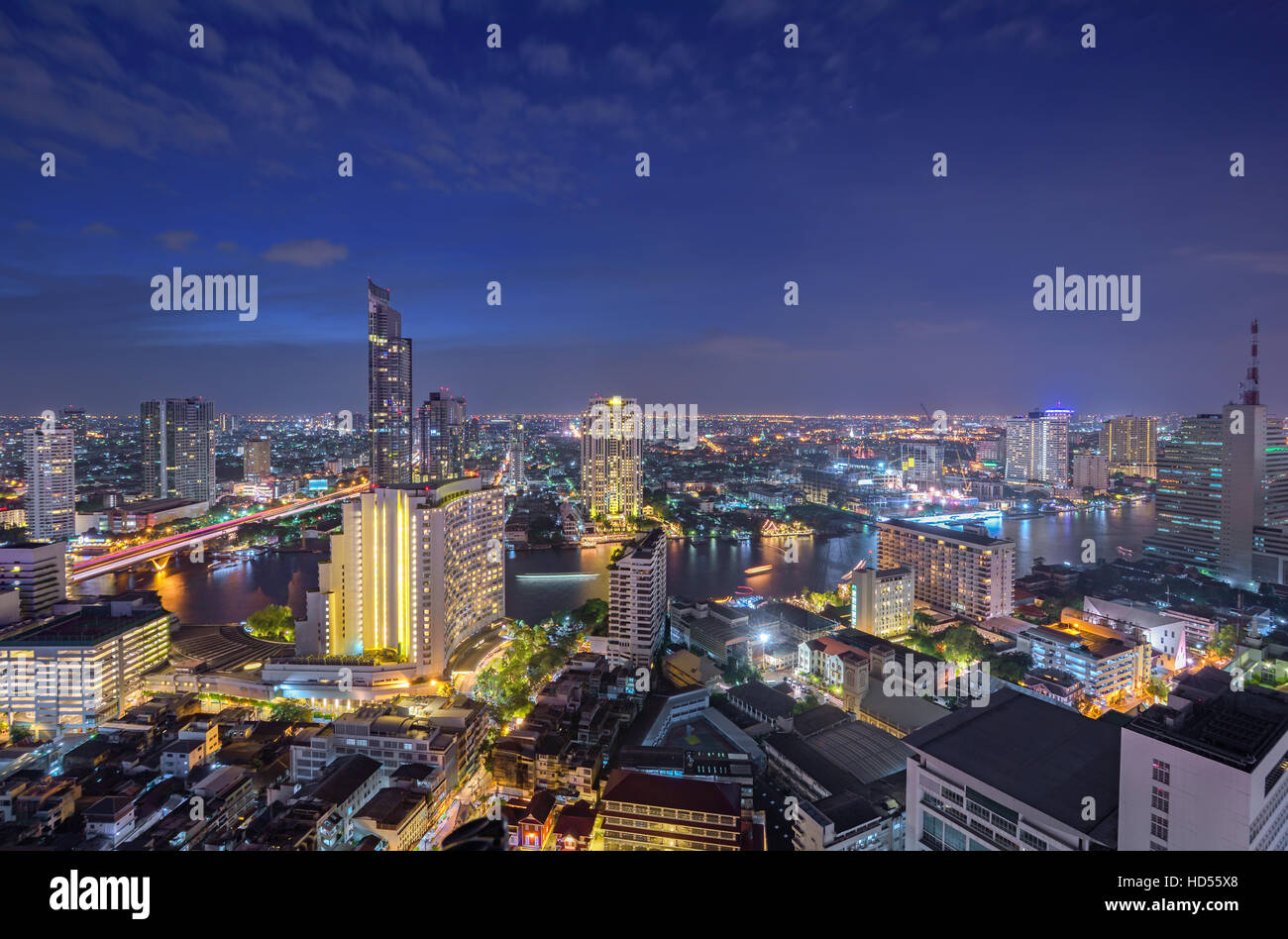 Beautiful night in Bangkok Thailand Stock Photo - Alamy