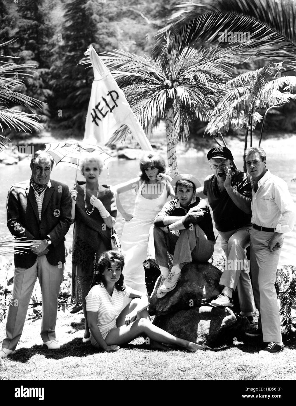 GILLIGAN'S ISLAND, cast photo, Jim Backus, Natalie Schafer, Tina Louise ...